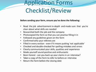 Job Application Skills | PPT