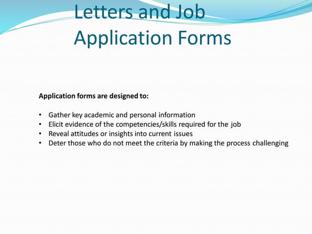 Job Application Skills | PPT