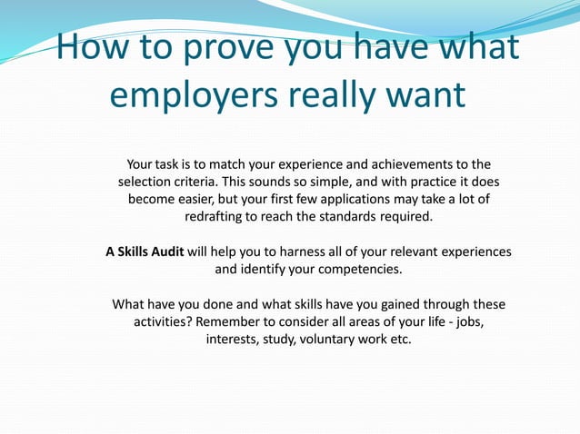 Job Application Skills | PPT