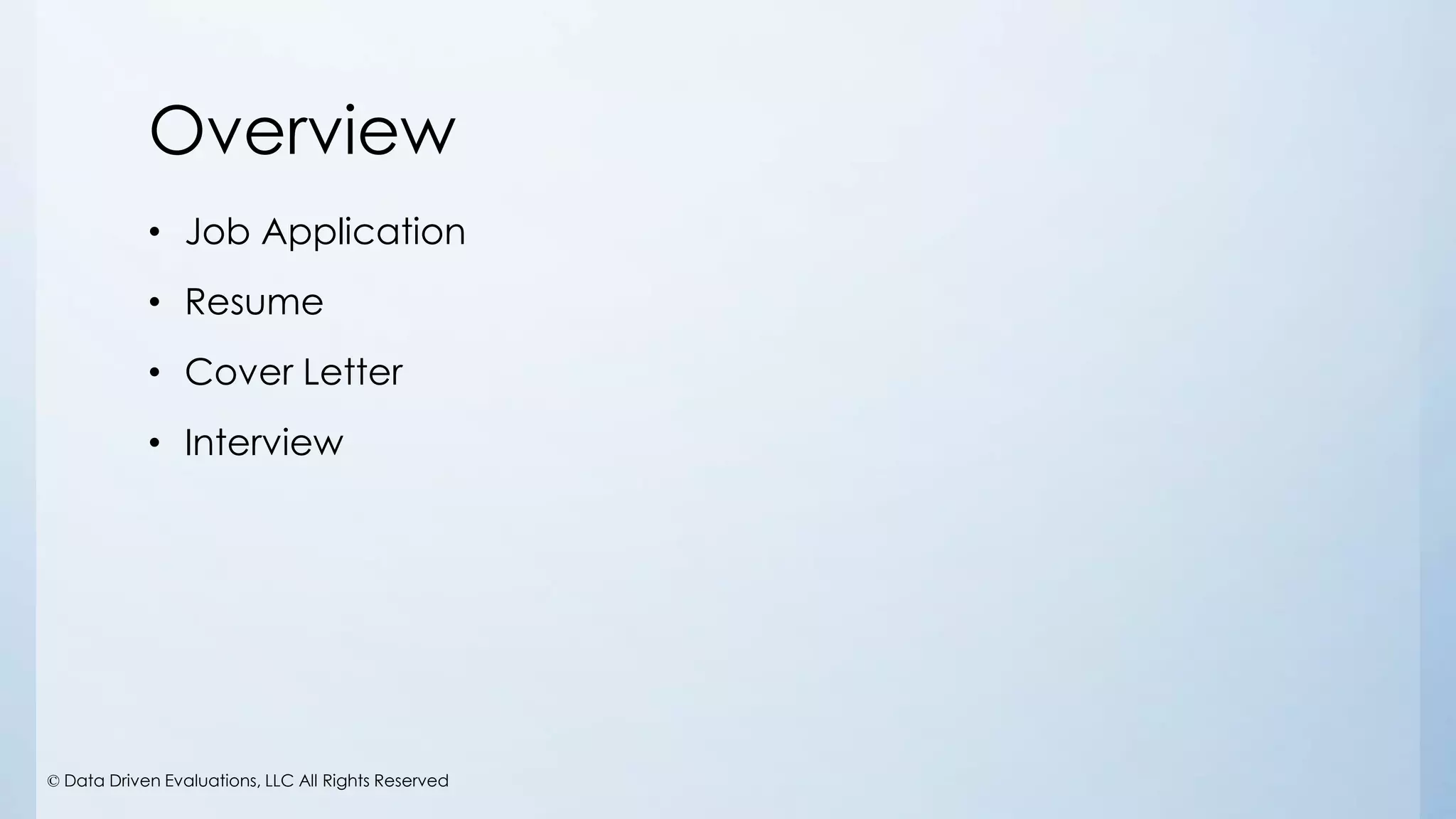 Job applications, resumes & cover letters | PPTX