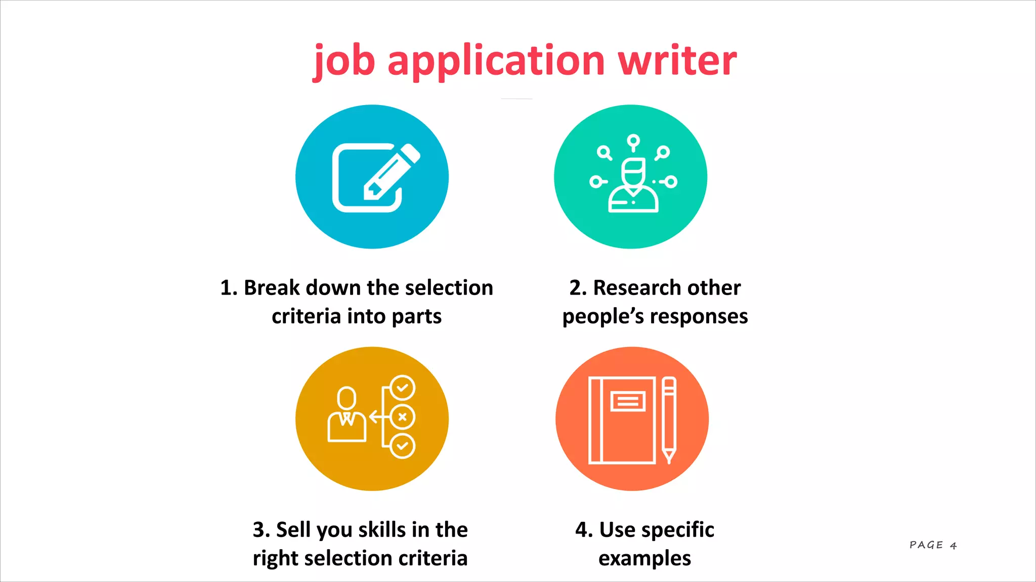 Job Application Writing – How to address selection criteria | PDF ...