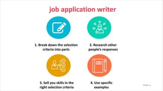 Job Application Writing – How to address selection criteria | PDF ...