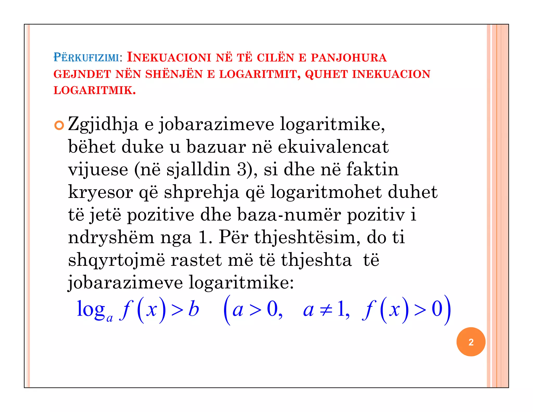 Jobarazimet logaritmike | PDF