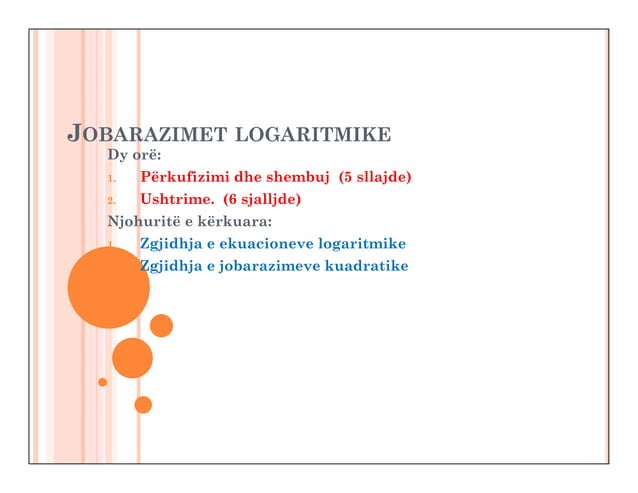 Jobarazimet logaritmike | PDF