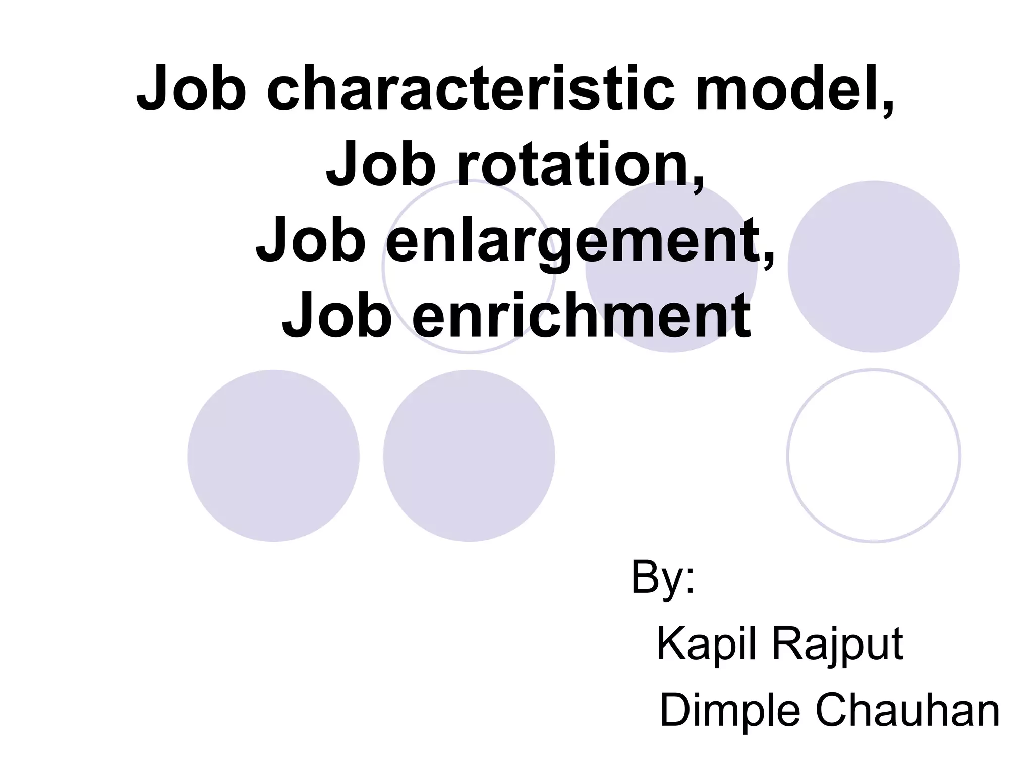 Job characteristic model | PPT