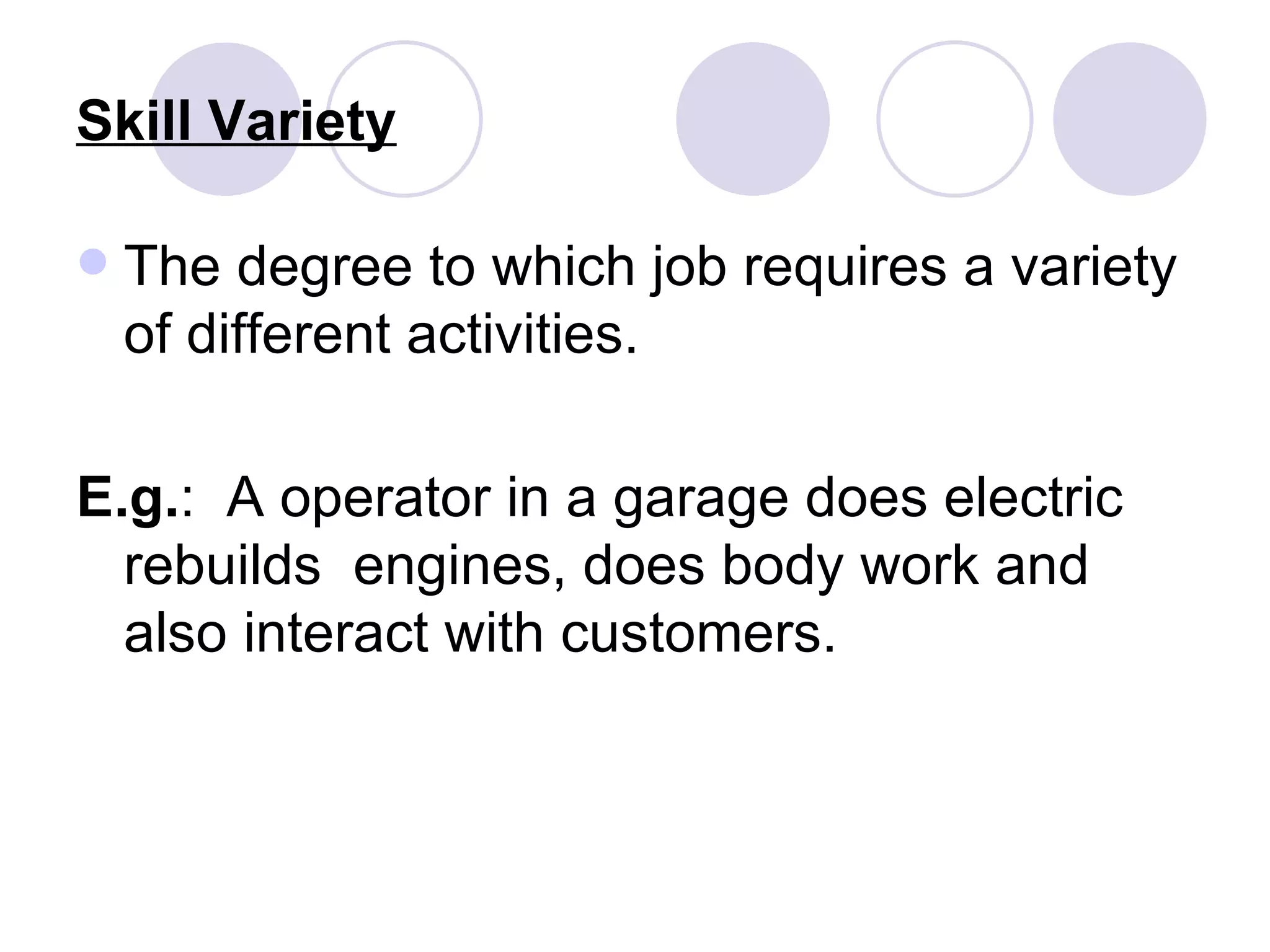 Job characteristic model | PPT