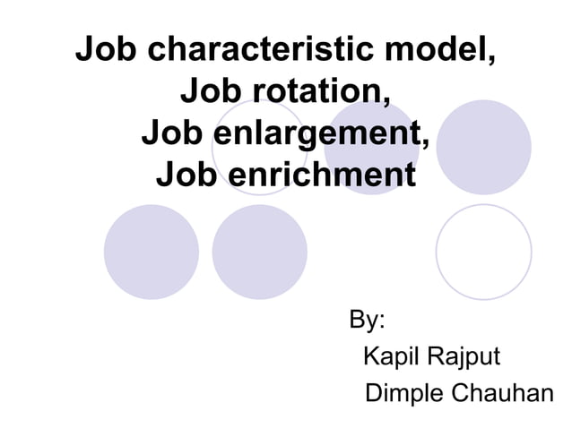 Job characteristic model | PPT