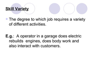 Job characteristic model | PPT