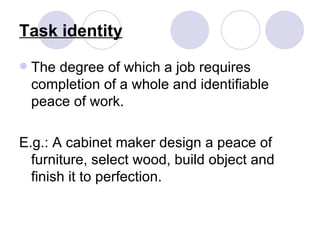 Job characteristic model | PPT