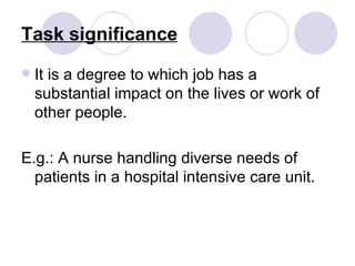 Job characteristic model | PPT