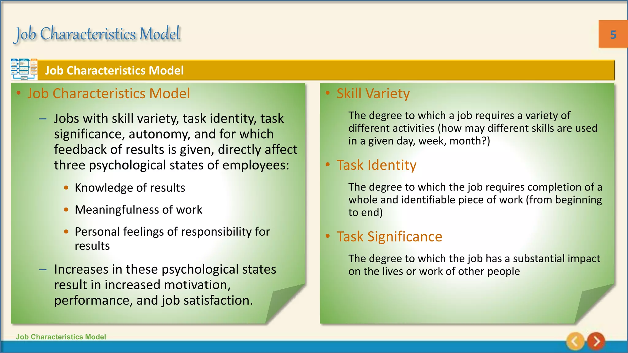 Job characteristics model | PPTX