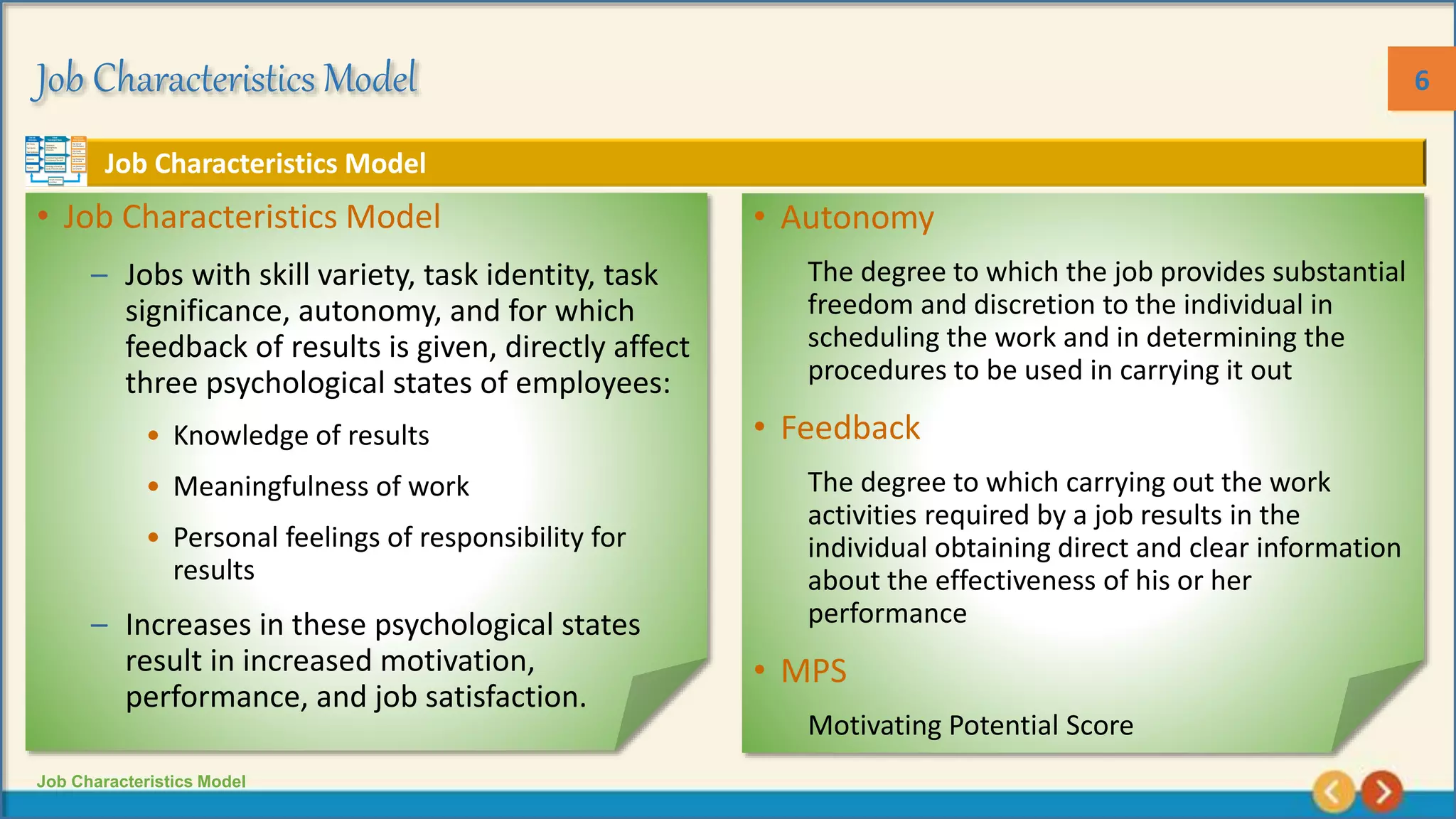Job characteristics model | PPTX