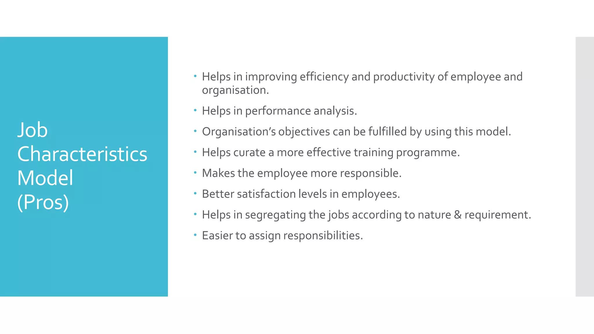 Job characteristics model, job rotation, job enrichment | PPT