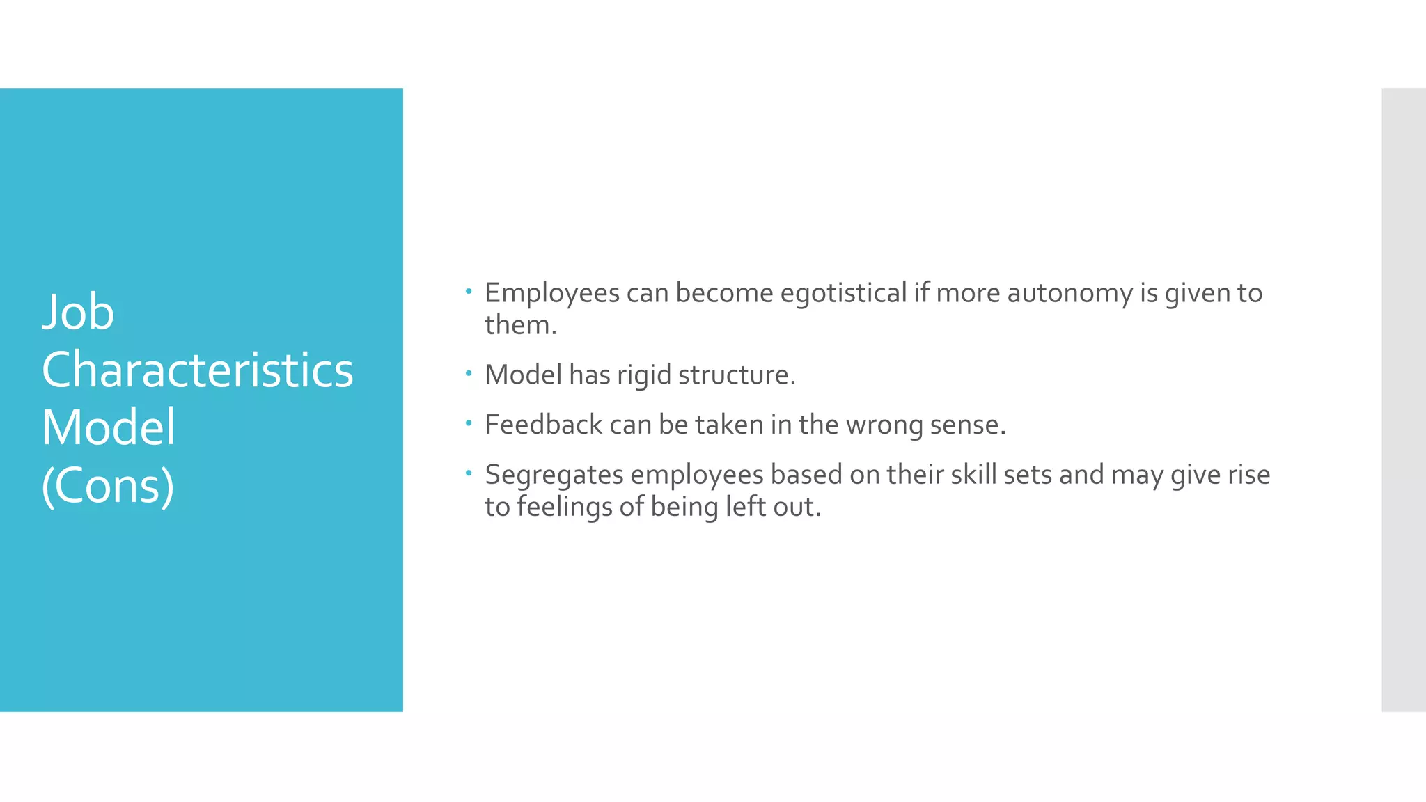 Job characteristics model, job rotation, job enrichment | PPT
