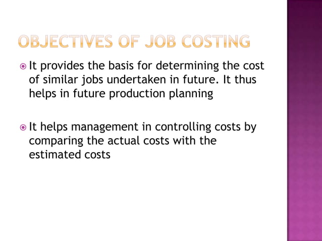 Job costing | PPTX