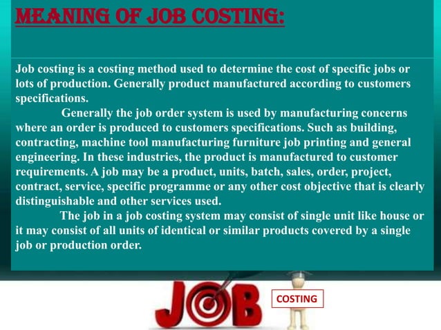 Job costing | PPT