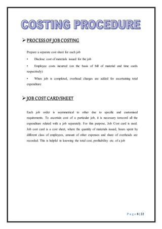Job costing | DOCX