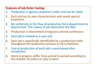 Job costing and batch costing | PPTX