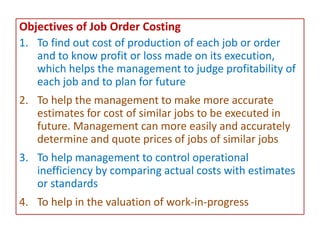 Job costing and batch costing | PPTX