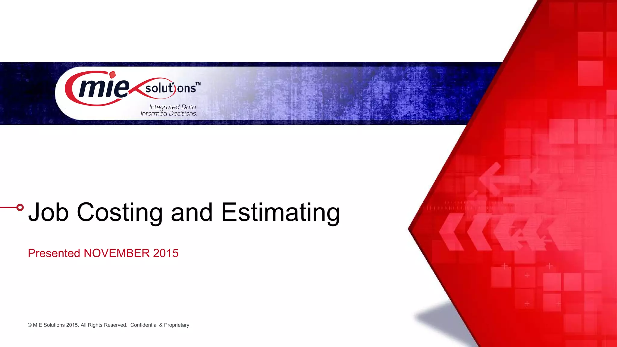 Job Costing and Estimating | PPT