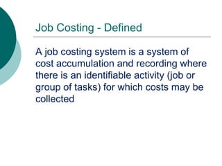 Job costing power point show | PPSX