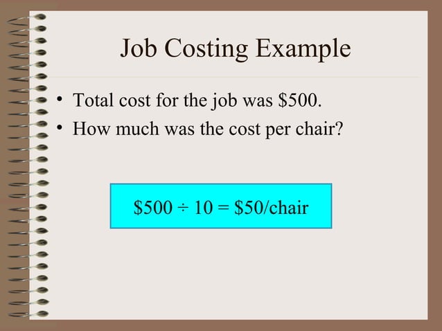 Job costing Tutorial | PPT | Business | Business and Finance