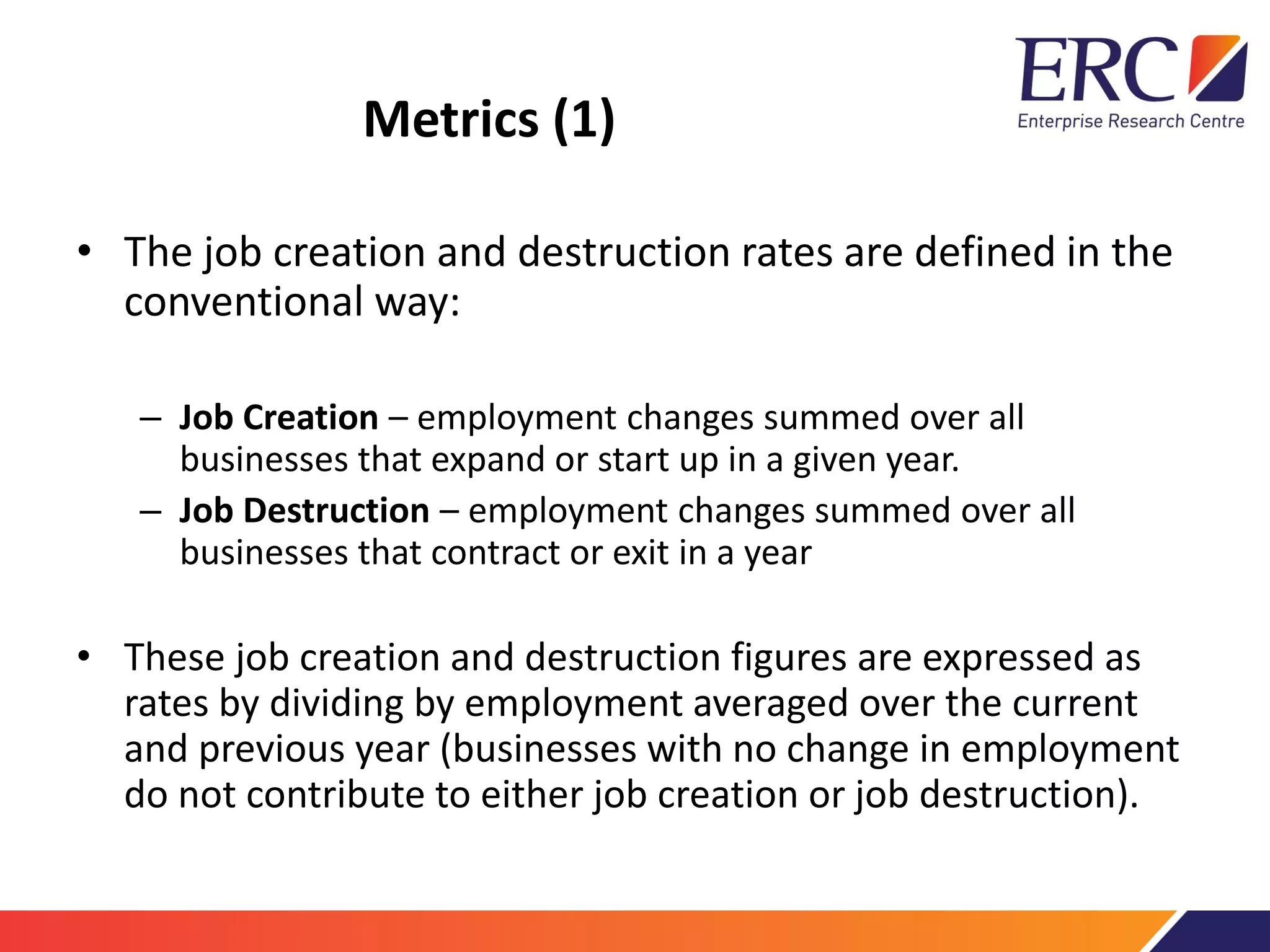 Job creation and destruction in the english regions and devolved ...