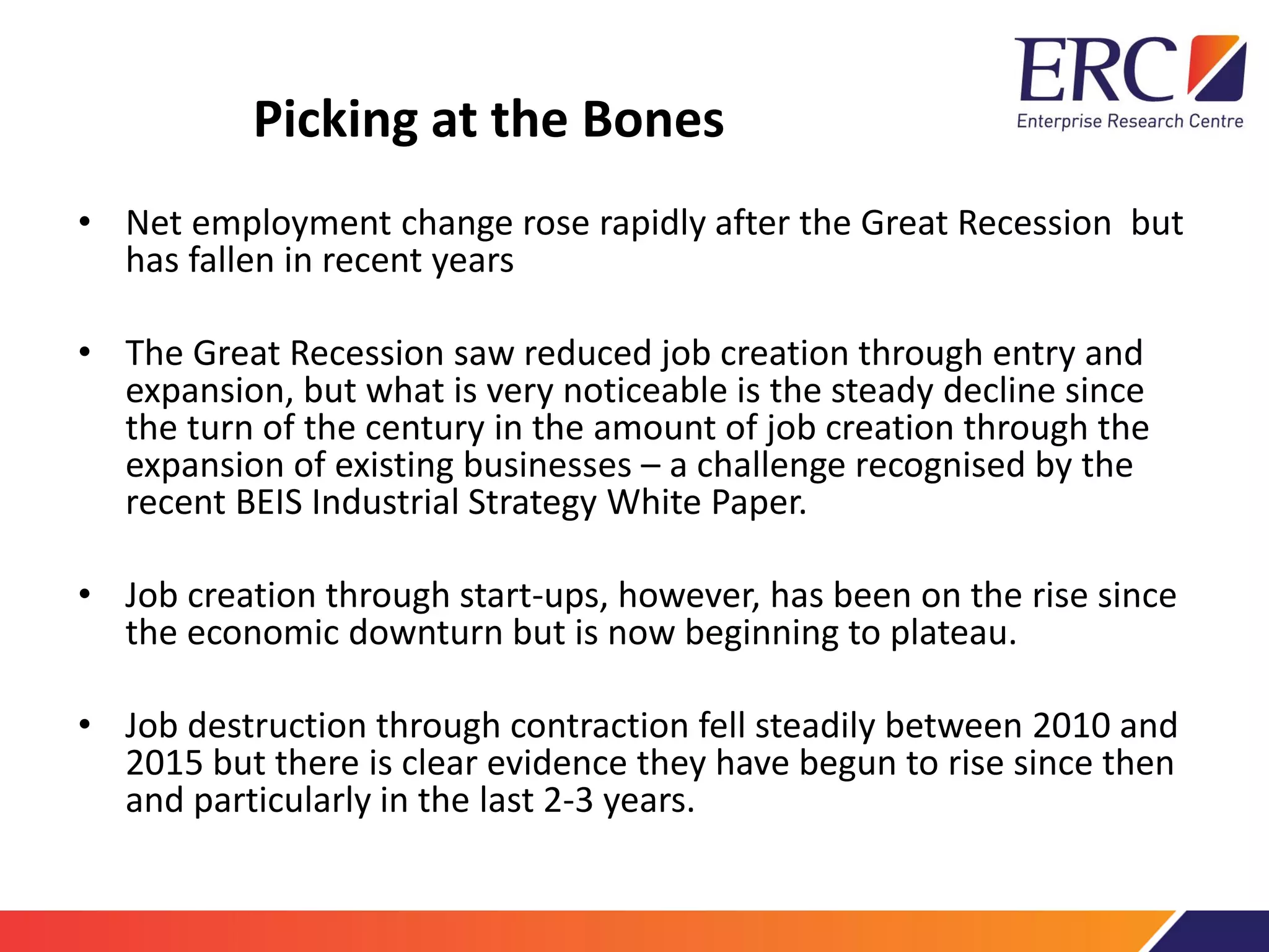 Job creation and destruction in the english regions and devolved ...
