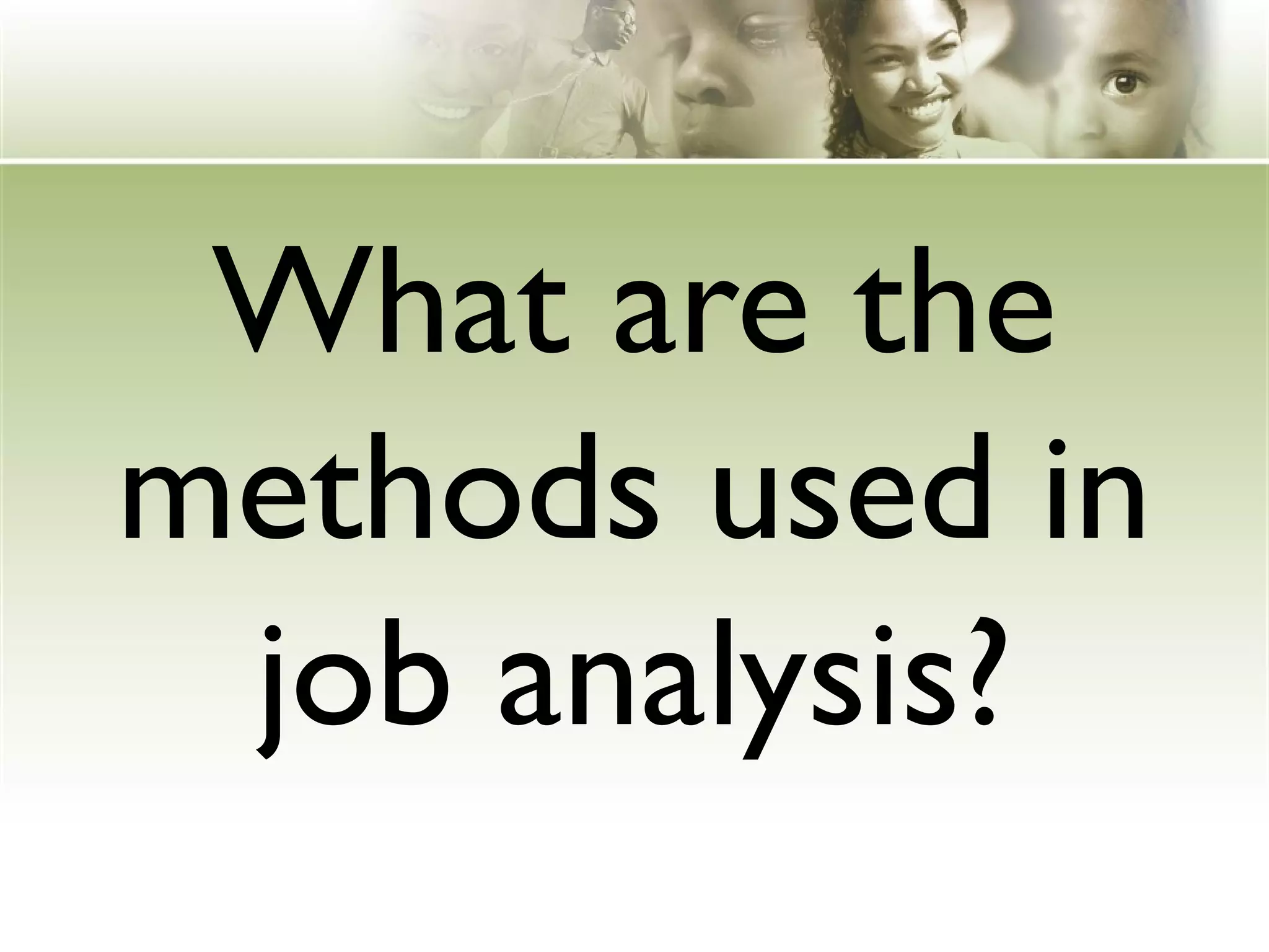 Job defined, analysis, description, specification and evaluation | PPT