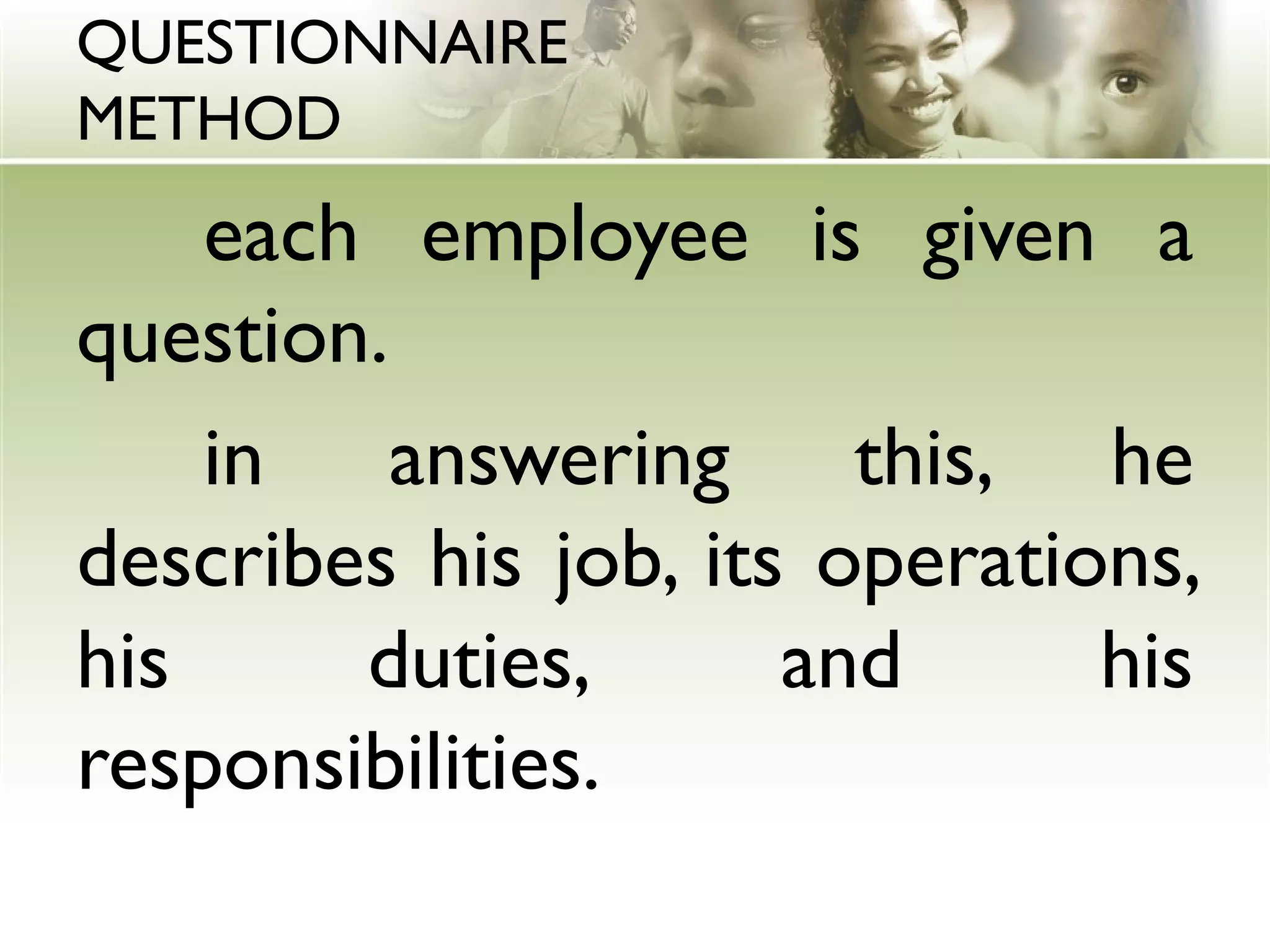 Job defined, analysis, description, specification and evaluation | PPT