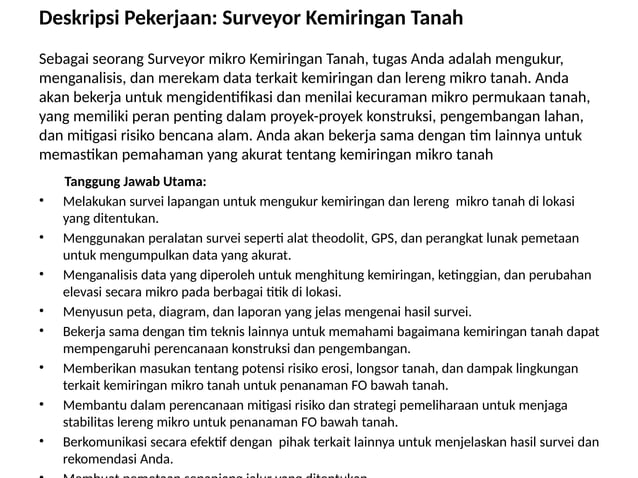 job des untuk pengerjaan survey kabel di perkotaaan.pptx