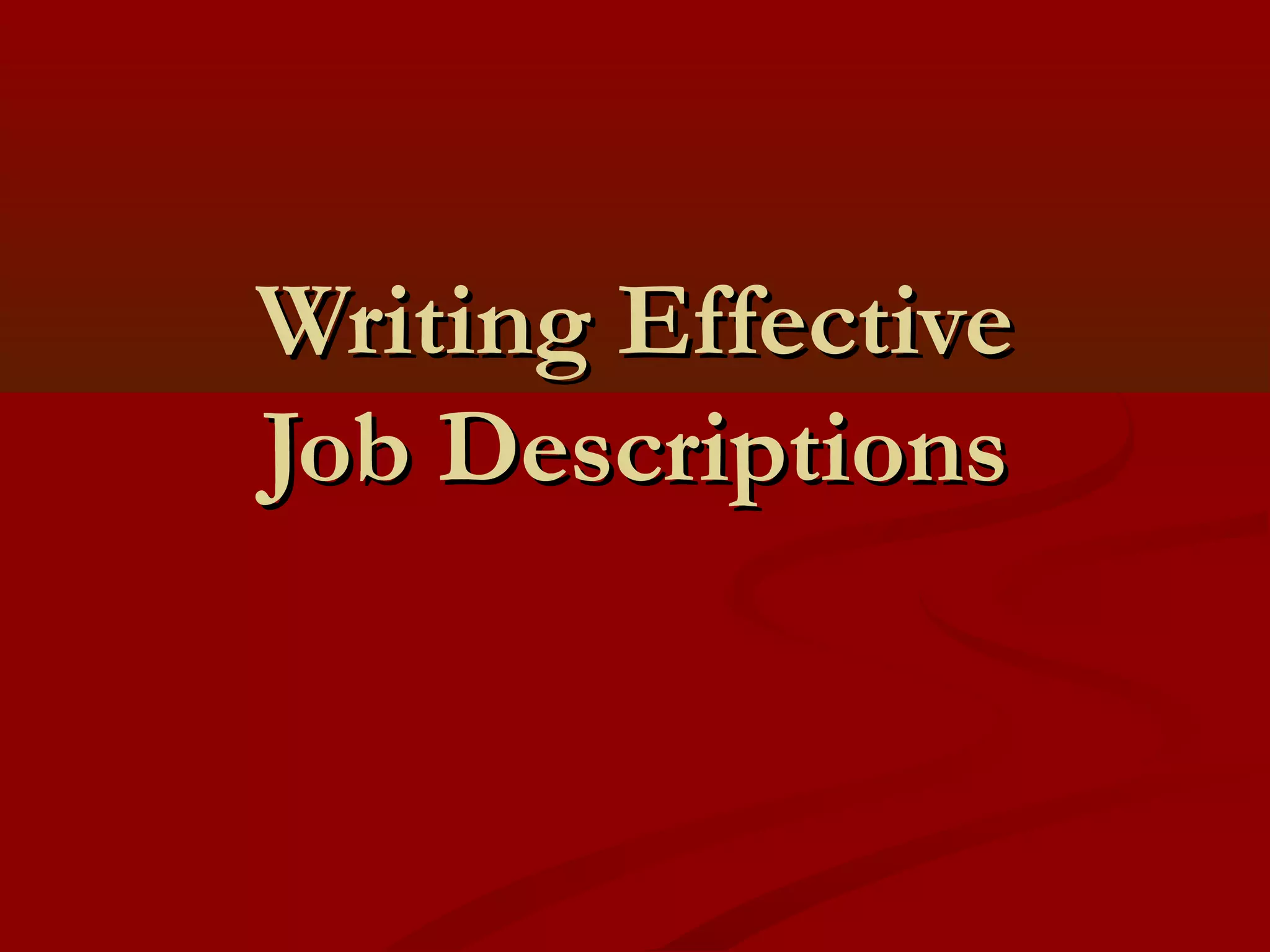 Job desc 1 | PPT