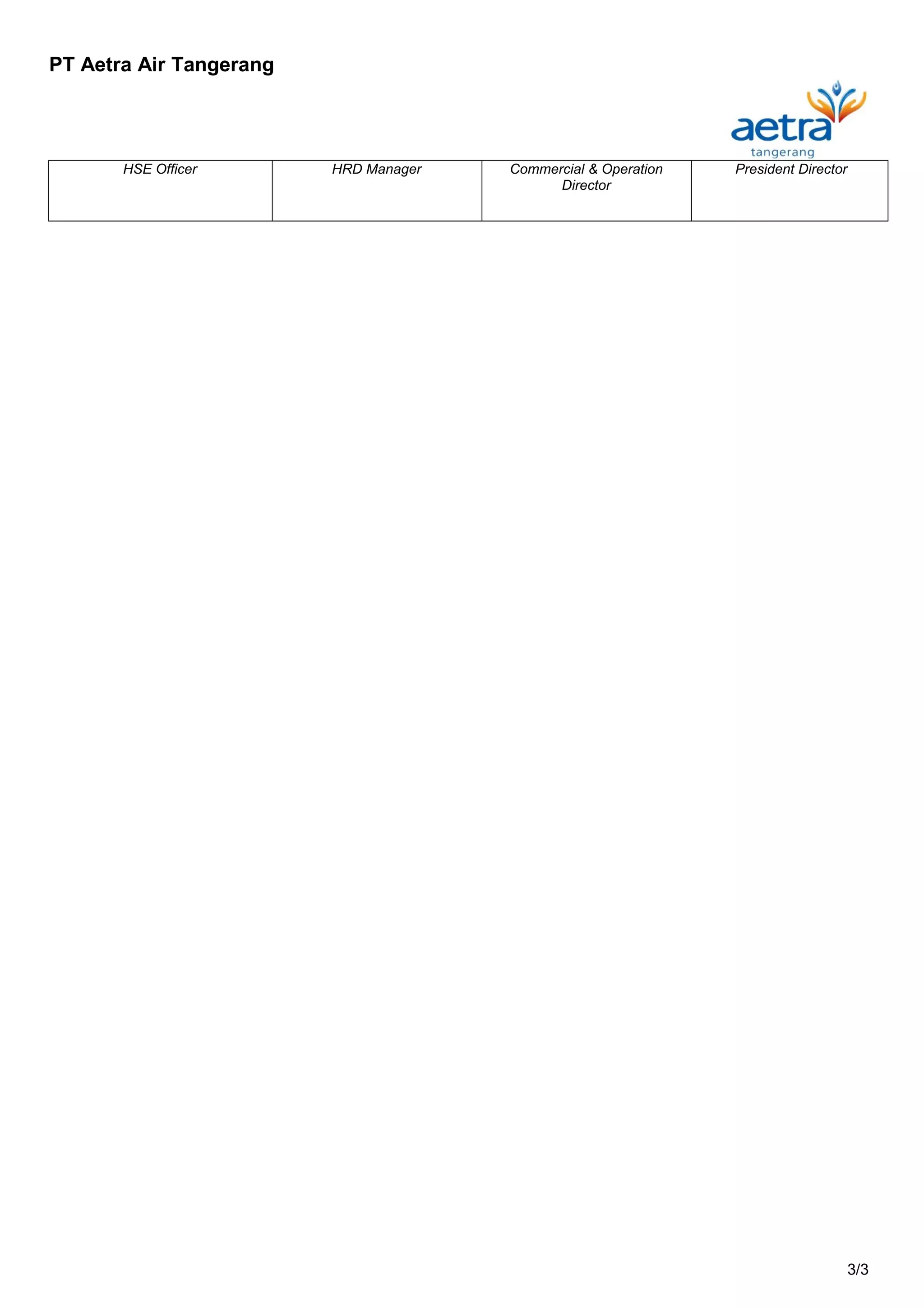 Job Desc HSE Staff | DOC