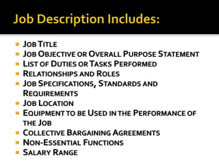 Job description | PPTX | Human Resources | Business
