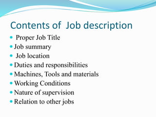 Job description | PPTX