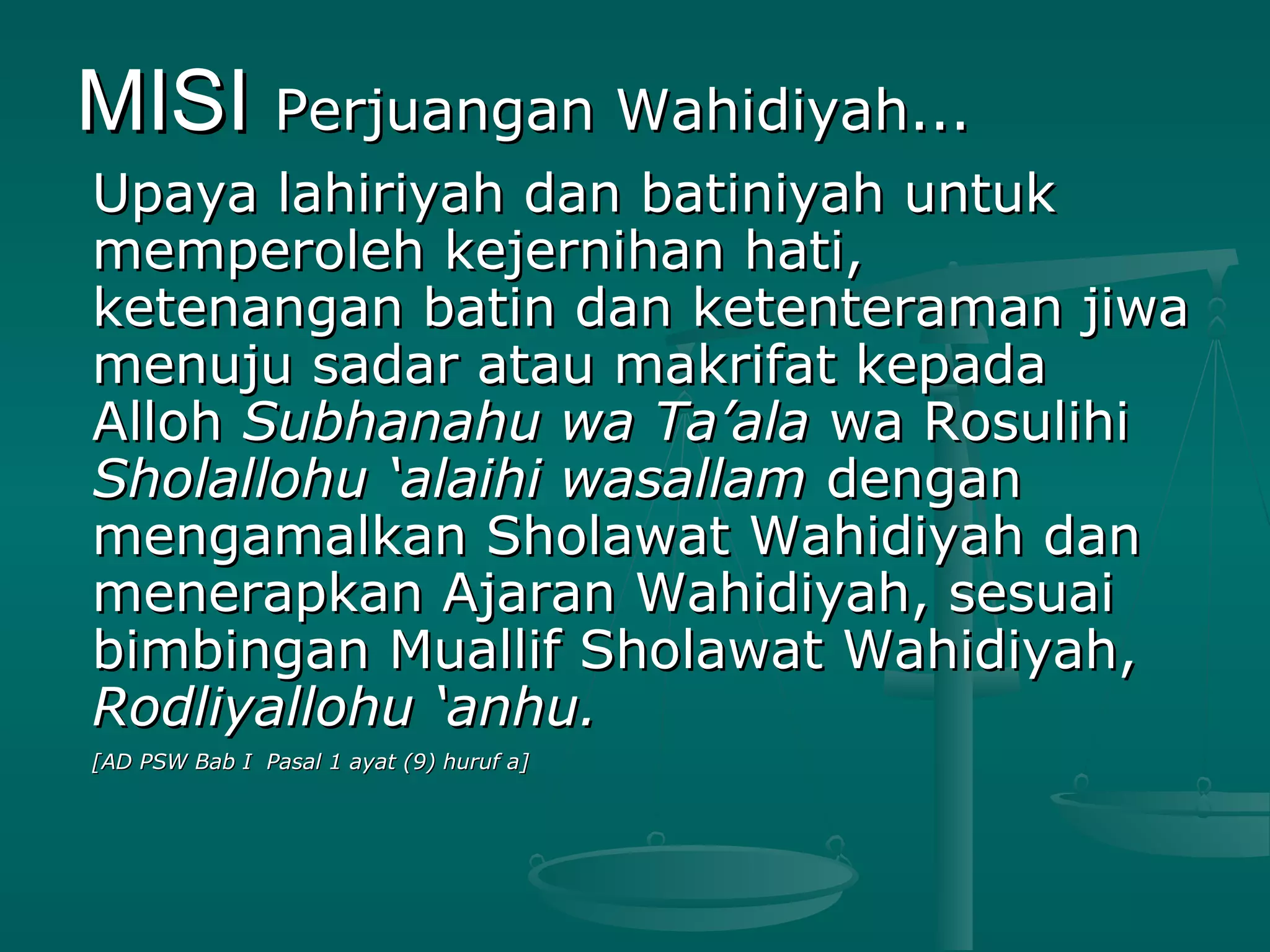 JOB DESCRIPTION DPW & DPC PENYIAR SHOLAWAT WAHIDIYAH | PPT
