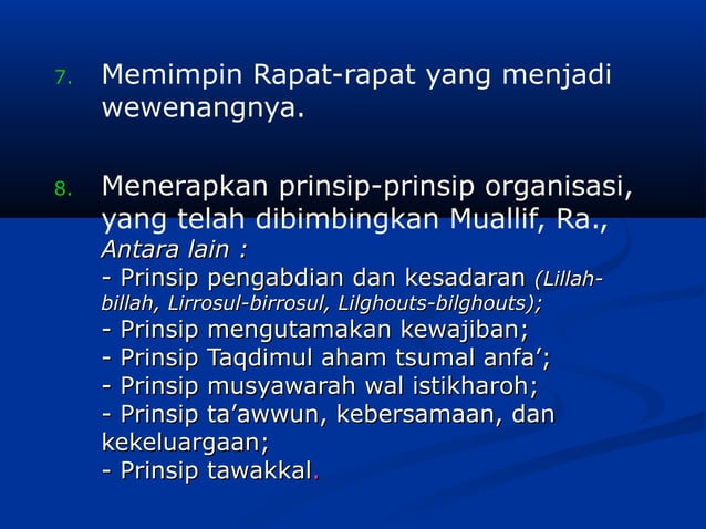 JOB DESCRIPTION DPW & DPC PENYIAR SHOLAWAT WAHIDIYAH | PPT