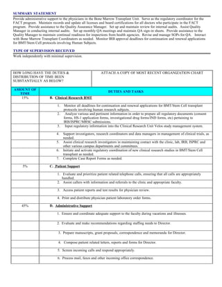 Academic Administration Postion as Assistant Director of the URC/CARE ...