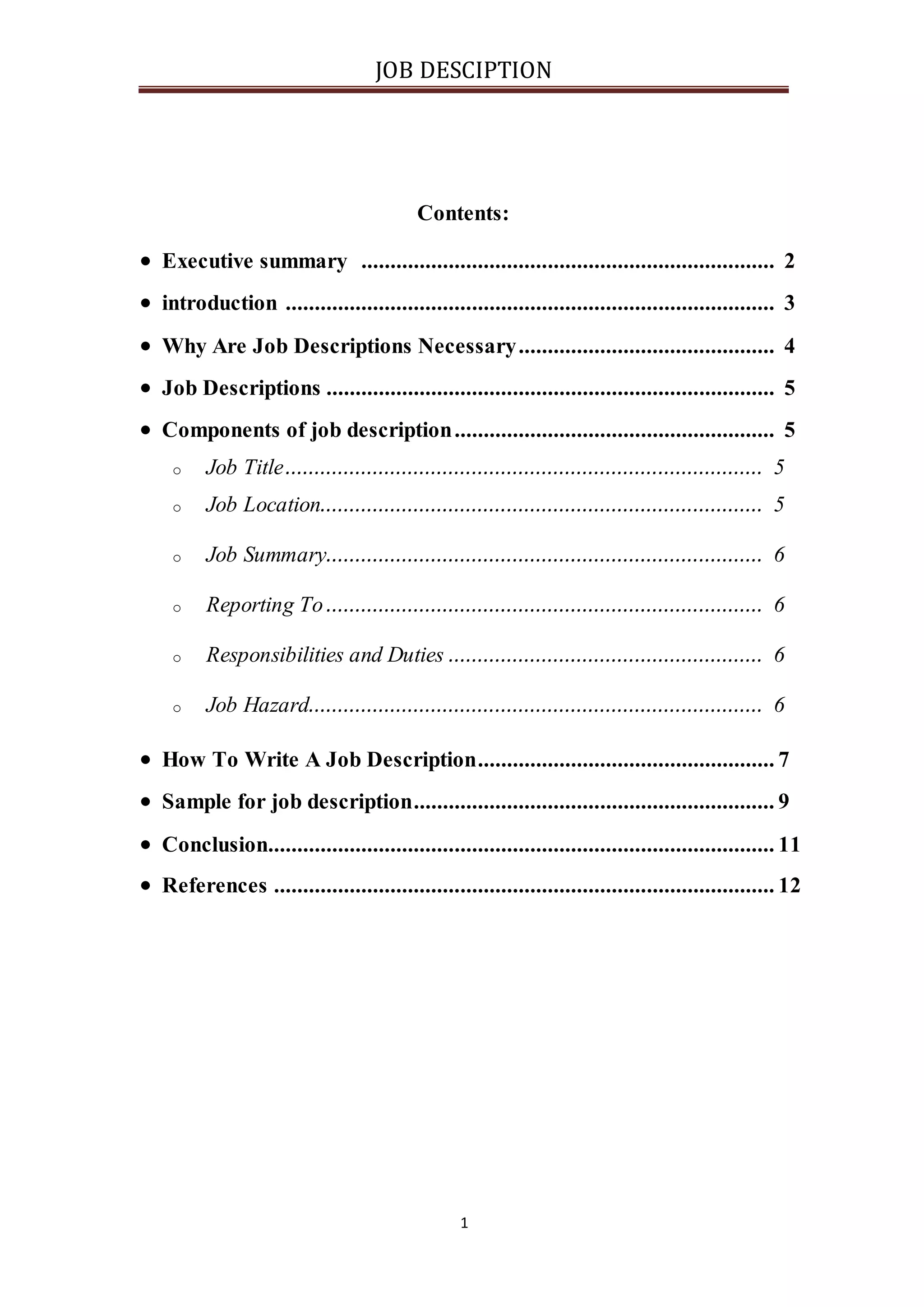 ‫Job description-Human Resource Management | DOCX