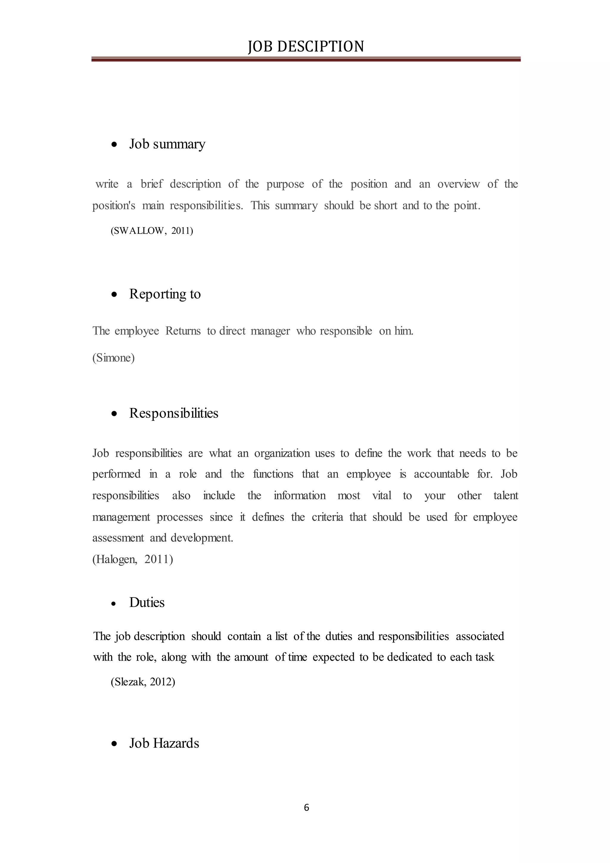 ‫Job description-Human Resource Management | DOCX