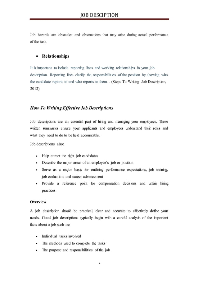 ‫Job description-Human Resource Management | DOCX