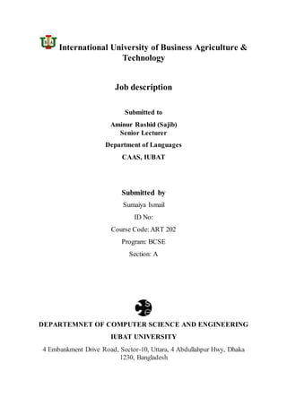 Job description Format | PDF