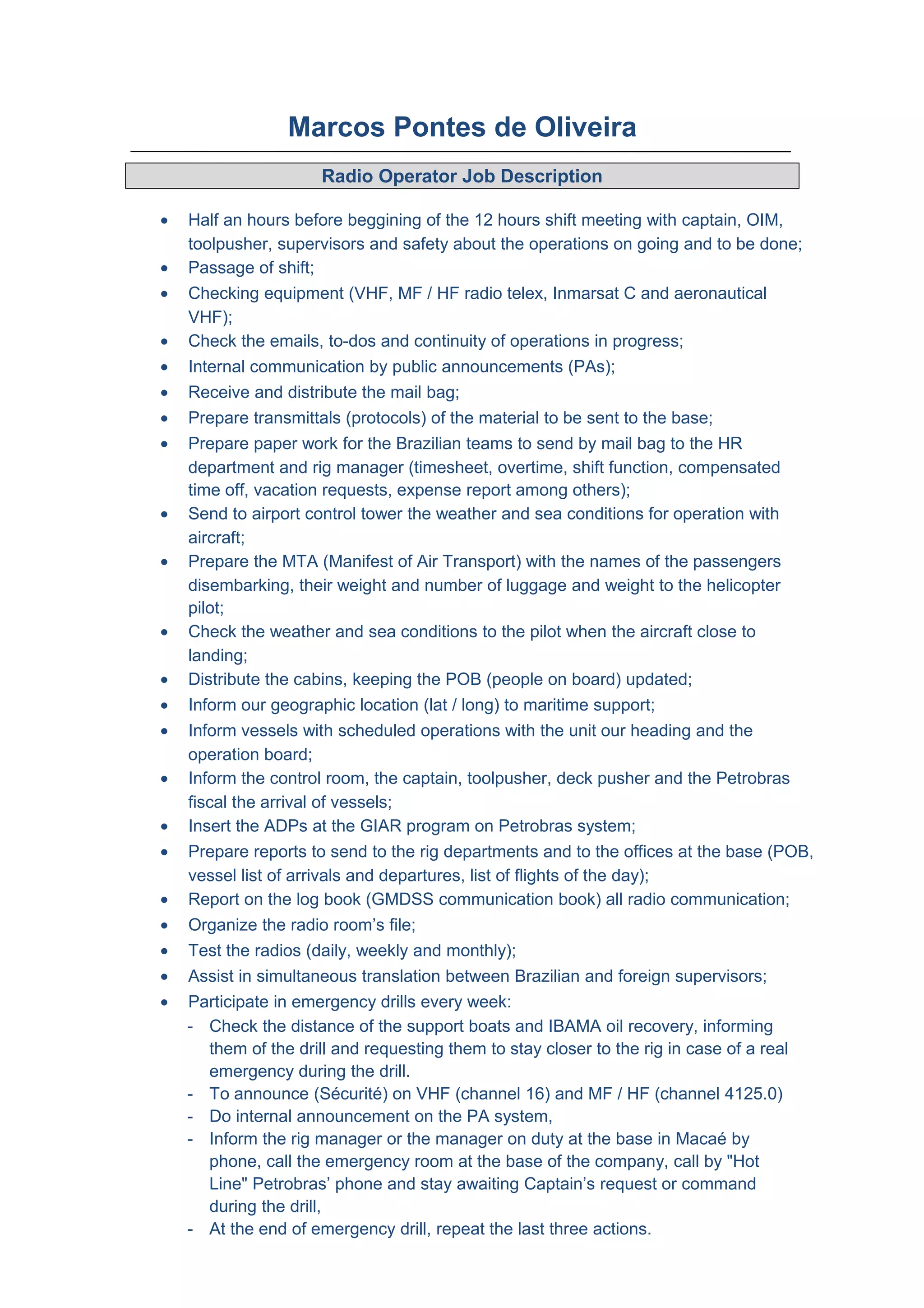 Job Description - English | DOC