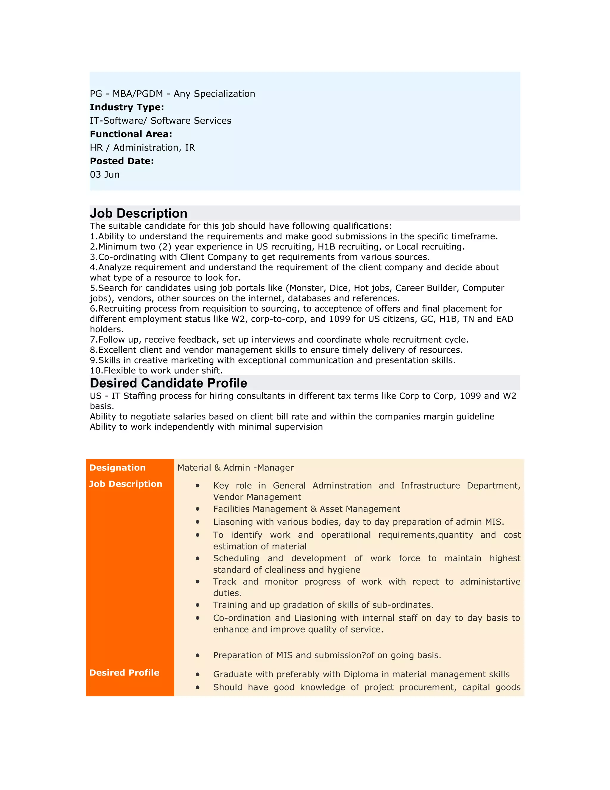 What Does HR do - Job Descriptions | DOC