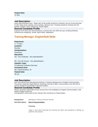 What Does HR do - Job Descriptions | DOC