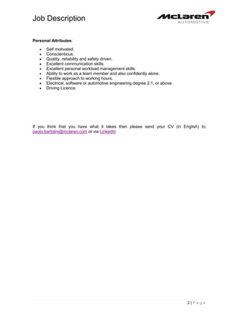Job description 14061 - Software Testing (HIL) Engineer | PDF