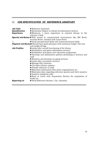 Job description and job specification | PDF