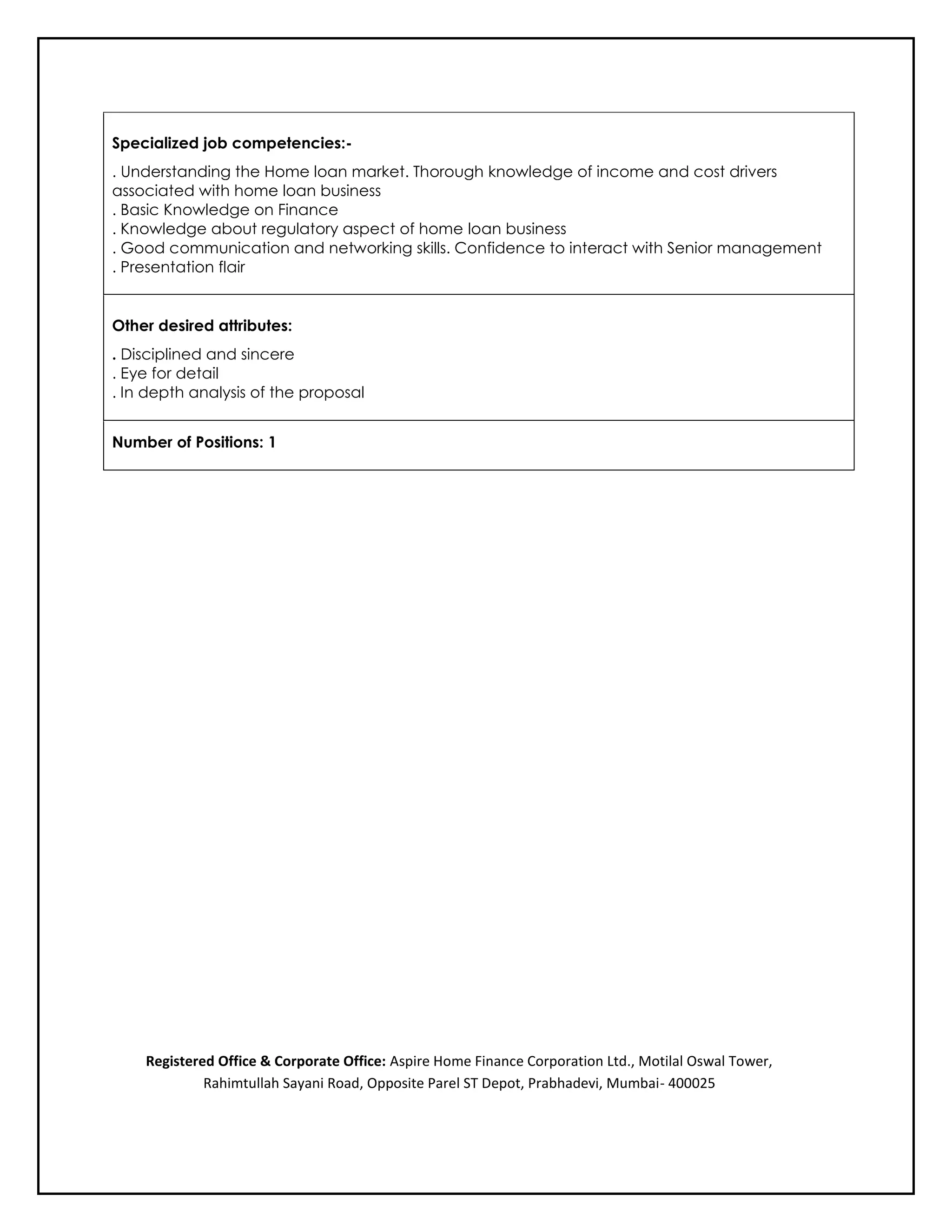 Job description Branch Manager | PDF