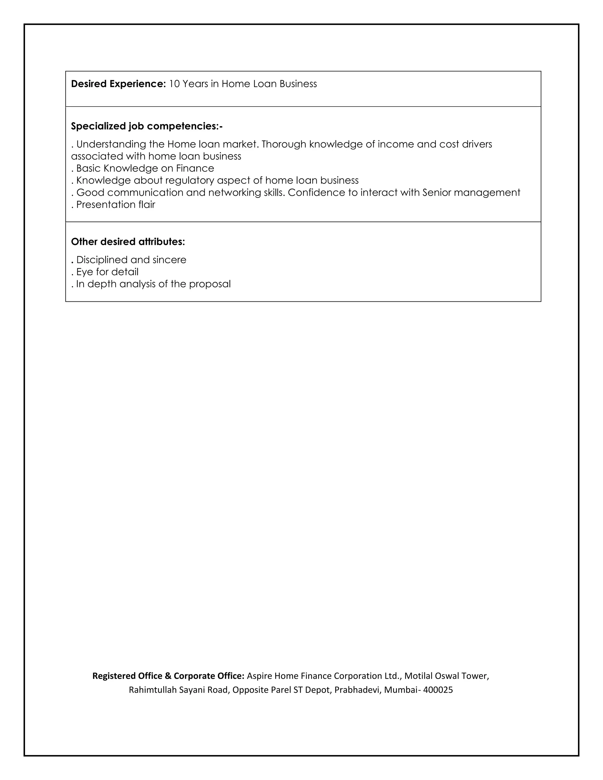 Job Description Cluster Head | PDF