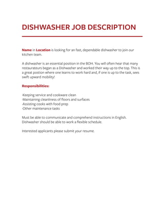 Job Description Templates: The Definitive Guide | PDF